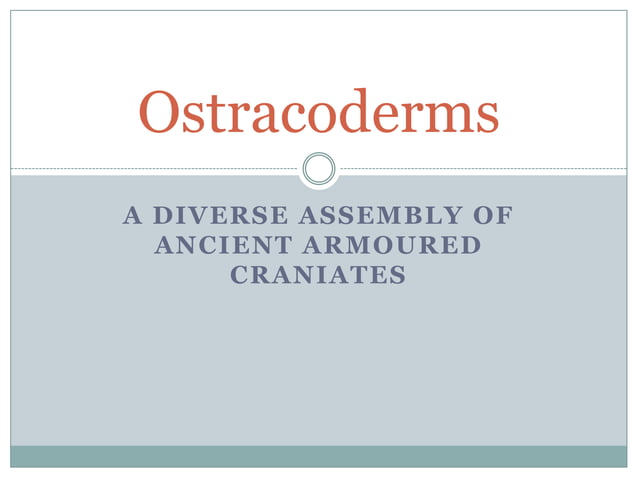 Comp.ana. ostracoderms,acanthodians,placoderms | PPTX | Fish and ...