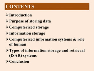 COMPUTERIZED ‎INFORMATION STORAGE | PPSX