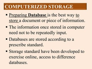 COMPUTERIZED ‎INFORMATION STORAGE | PPSX