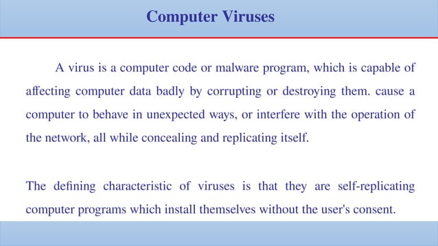 Computer Introduction (Computer Viruses )-Lecture04 | PPT