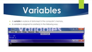 QBASIC: A Tool For Modern Programming | PPTX