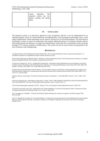 SURVEY PAPER ON CRIMINAL IDENTIFICATION SYSTEM | PDF