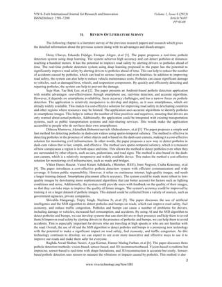 RoadEye- A Safer Drive Pothole Detection , Dashcam footage | PDF