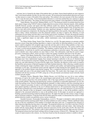 RoadEye- A Safer Drive Pothole Detection , Dashcam footage | PDF