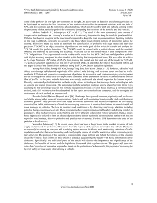 RoadEye- A Safer Drive Pothole Detection , Dashcam footage | PDF