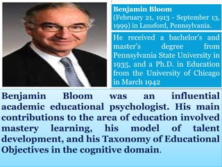 BLOOMS TAXONOMY | PPTX