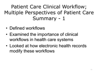 Patient Care Clinical Workflow | PPTX