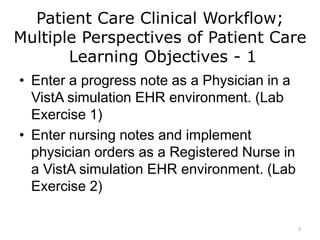 Patient Care Clinical Workflow | PPTX