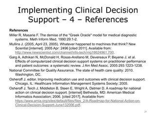 Implementing Clinical Decision | PPT