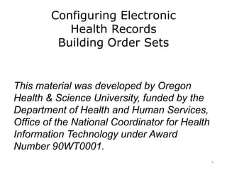 Building Order Sets | PPTX