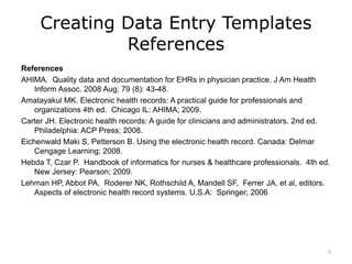 Creating Data Entry Templates | PPT