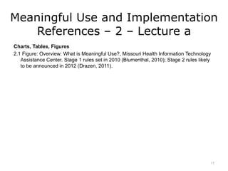 Meaningful Use and Implementation | PPT