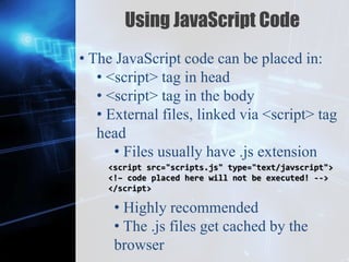 Introduction to JavaScript | PPTX