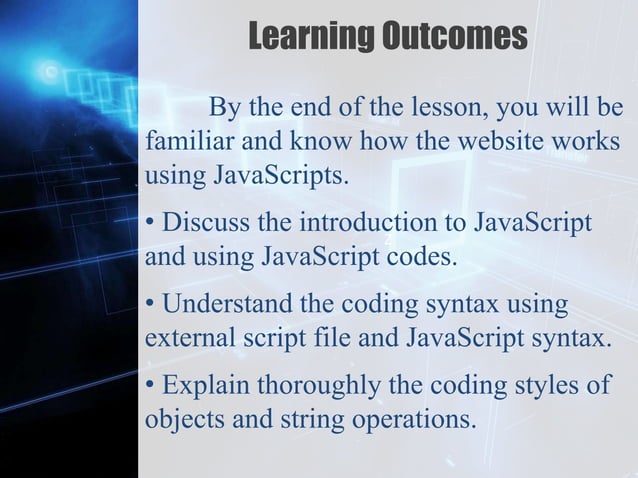 Introduction to JavaScript | PPTX