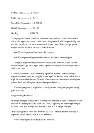 Comp 122 lab 2 lab report and source code | DOC