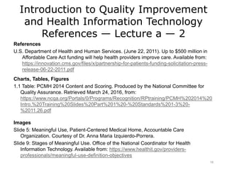 Introduction to Quality Improvement and Health Information Technology | PPT