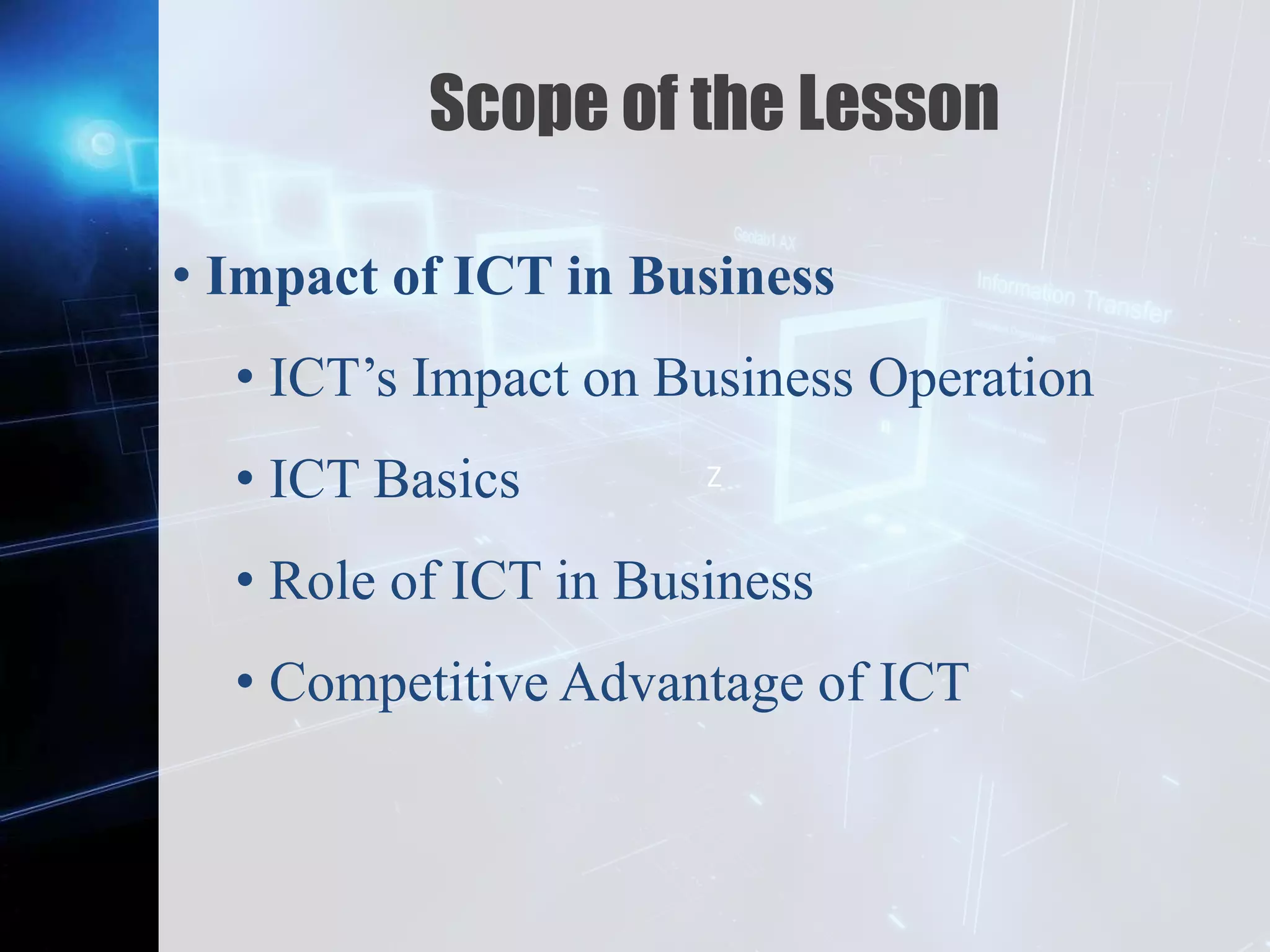 ICT in Business | PPTX