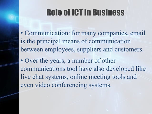 ICT in Business | PPTX