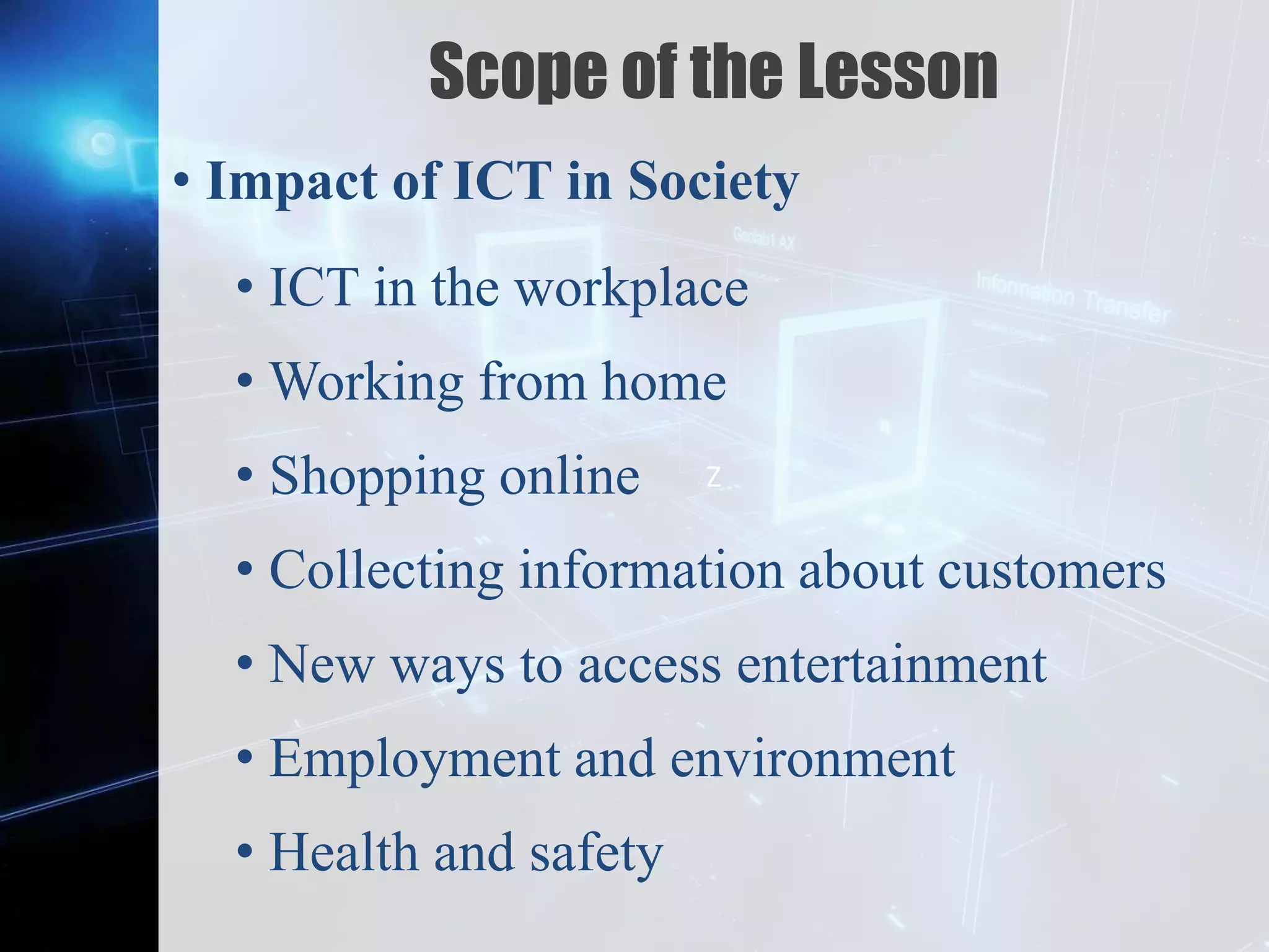 ICT in Society | PPTX