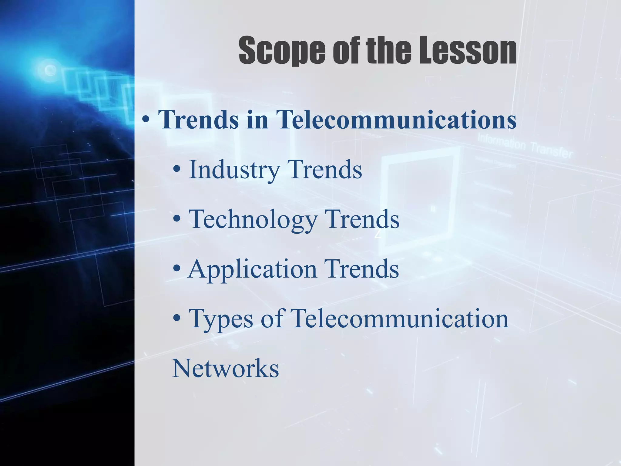 Trends In Telecommunications | PPTX