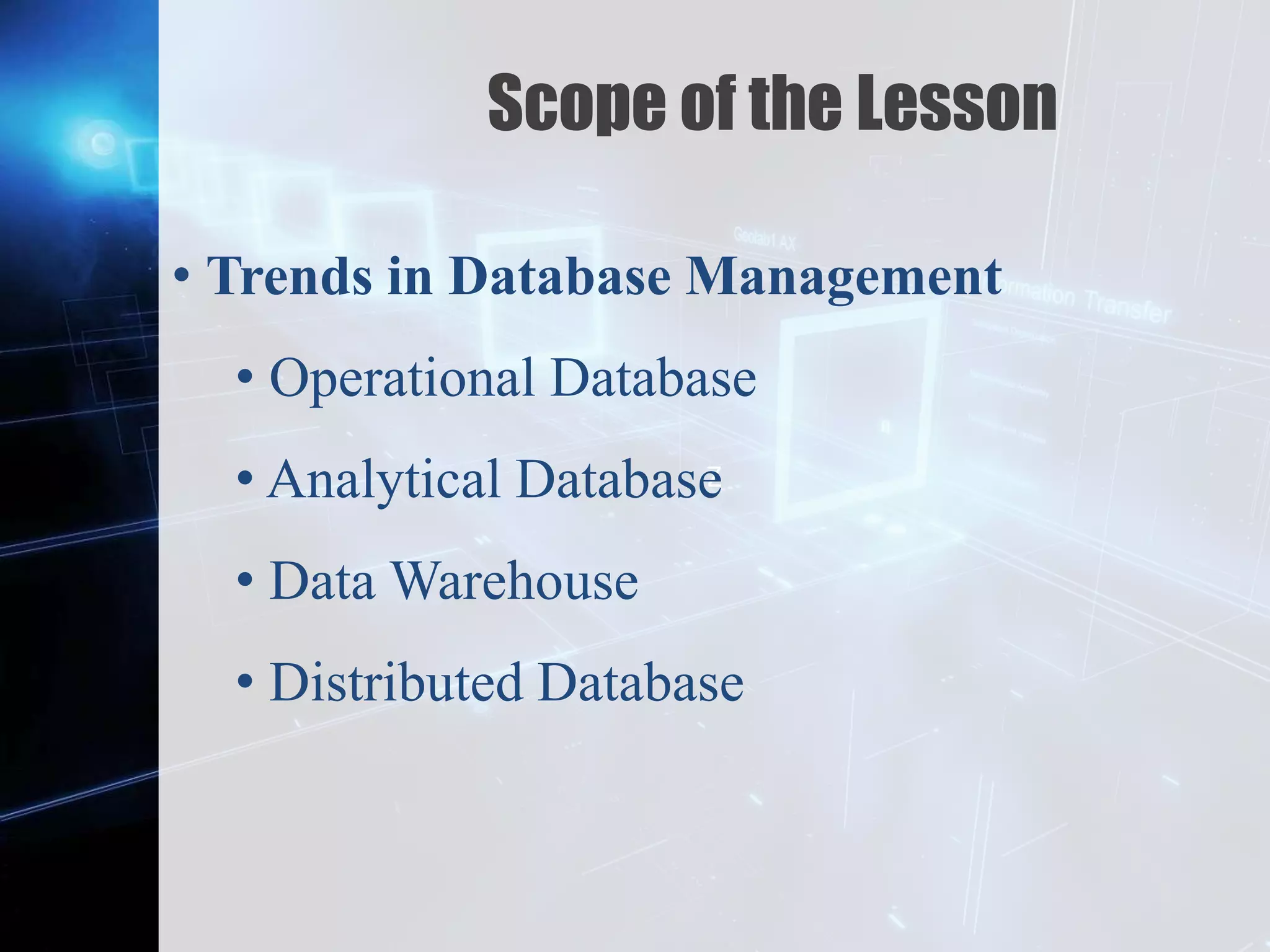 Trends in Database Management | PPTX | Databases | Computer Software ...