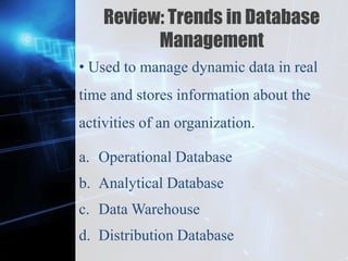 Trends in the Database | PPT