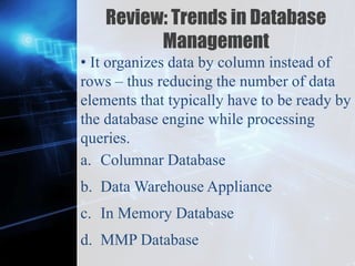 Trends in the Database | PPT