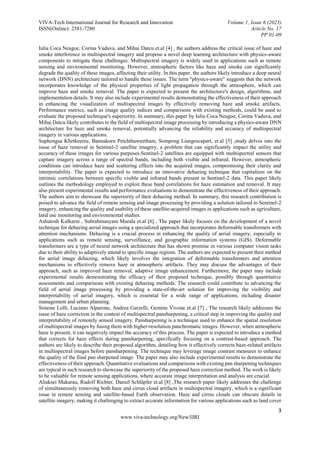 A Review on Multispectral Satellite Image Dehazing Techniques | PDF