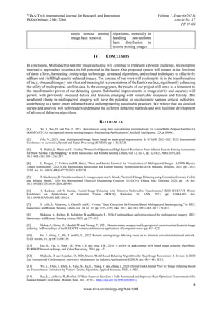 A Review on Multispectral Satellite Image Dehazing Techniques | PDF