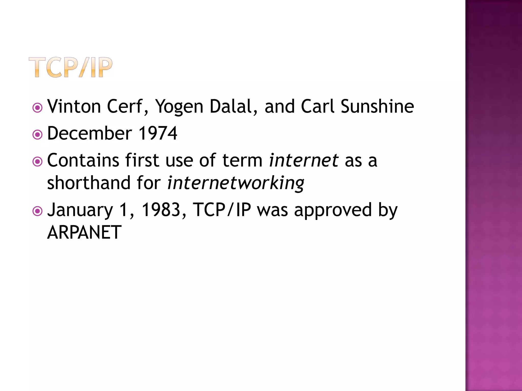 [Comp1 a] history of internet | PPTX