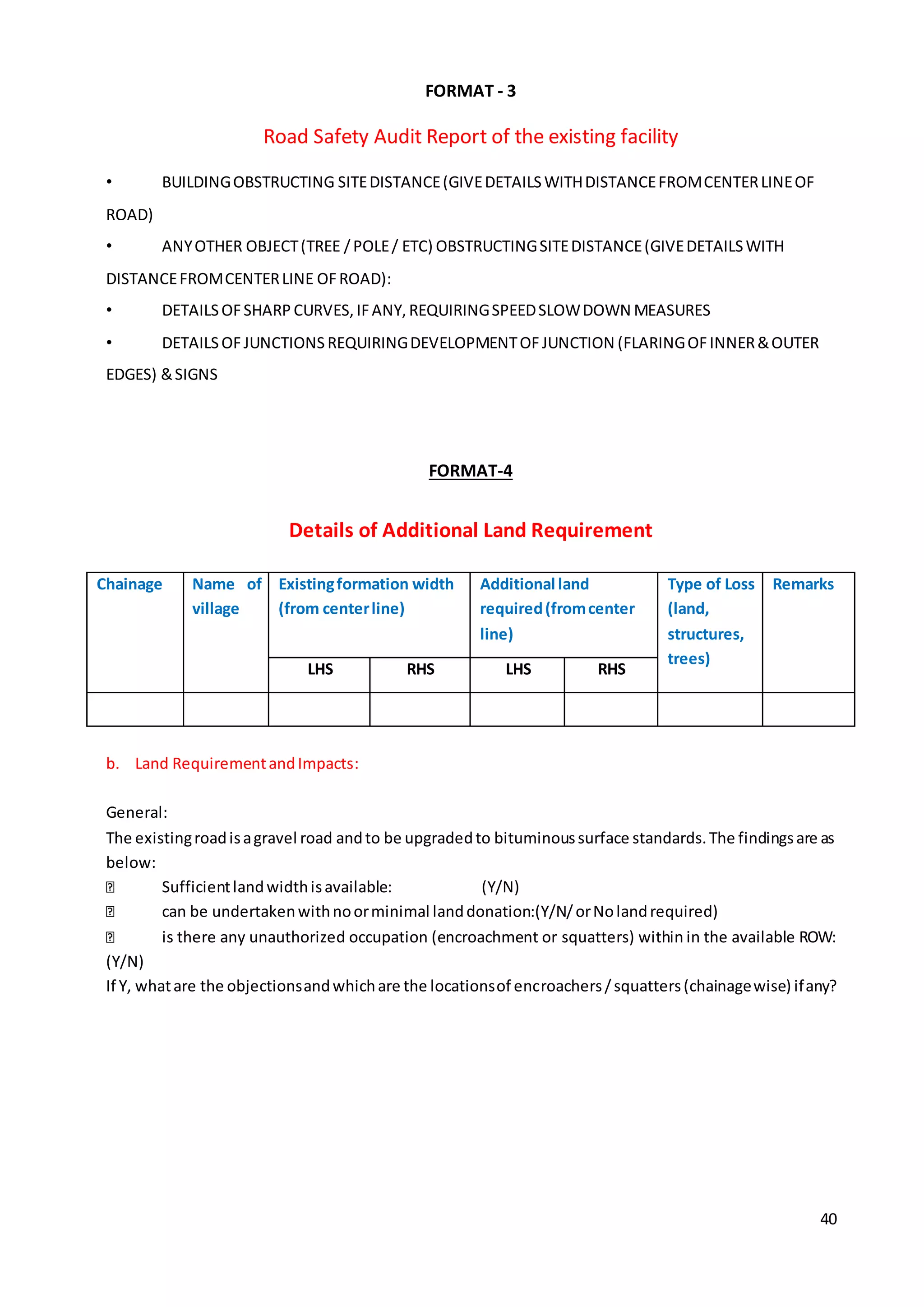 DPR Model Template for Rural Roads Upgradation in Andhra Pradesh | DOCX