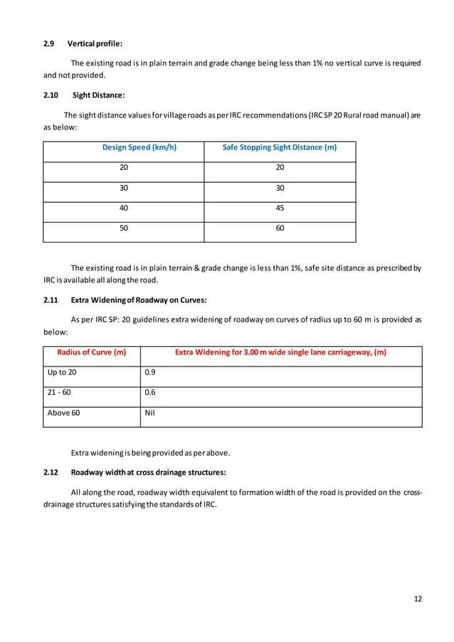 DPR Model Template for Rural Roads Upgradation in Andhra Pradesh | DOCX ...