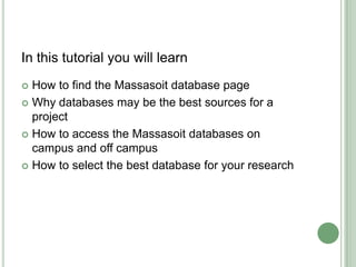 Comp1 DatabaseTutorial | PPTX
