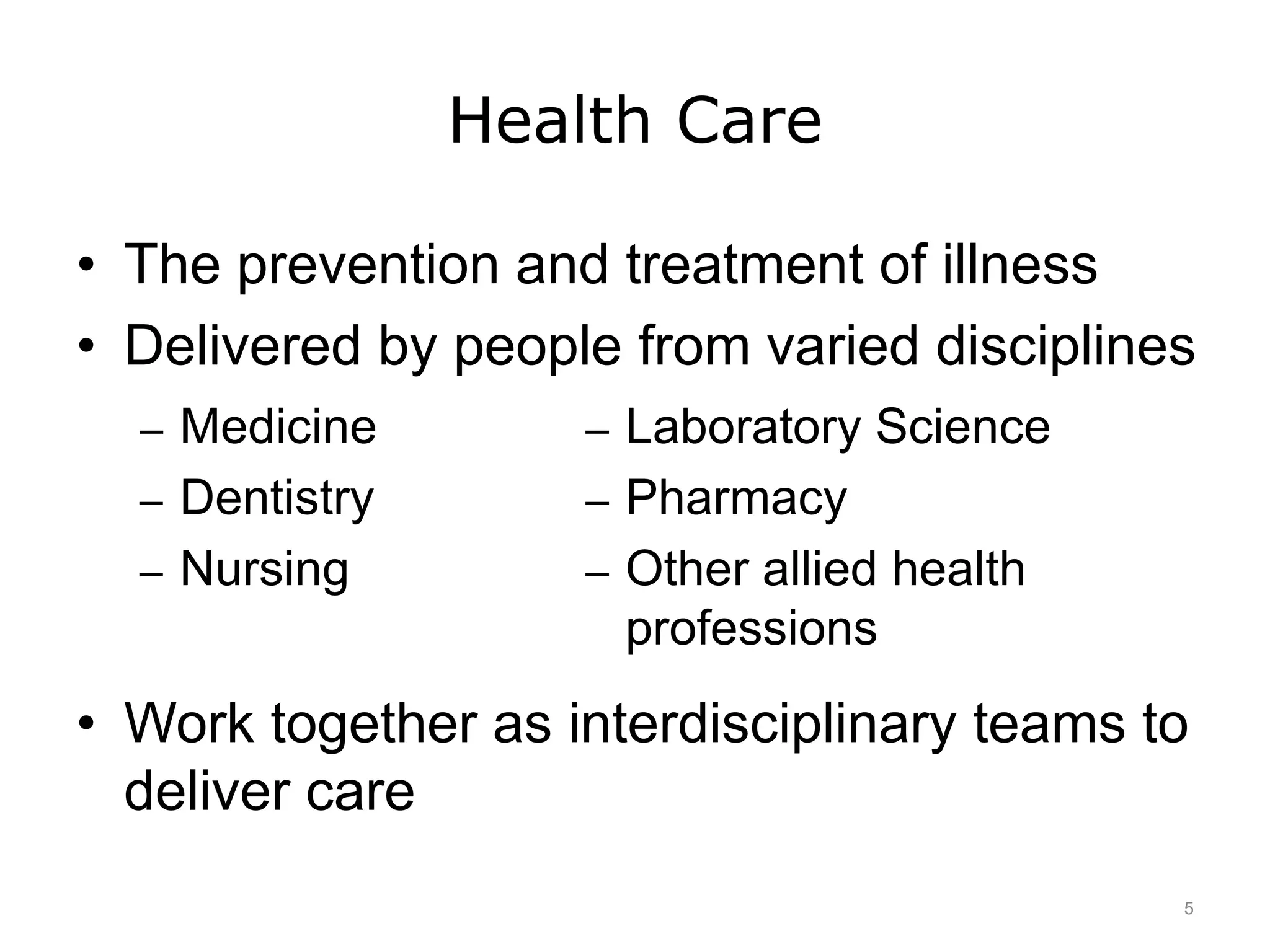 Introduction to and History of Modern Healthcare in the US - Lecture A ...