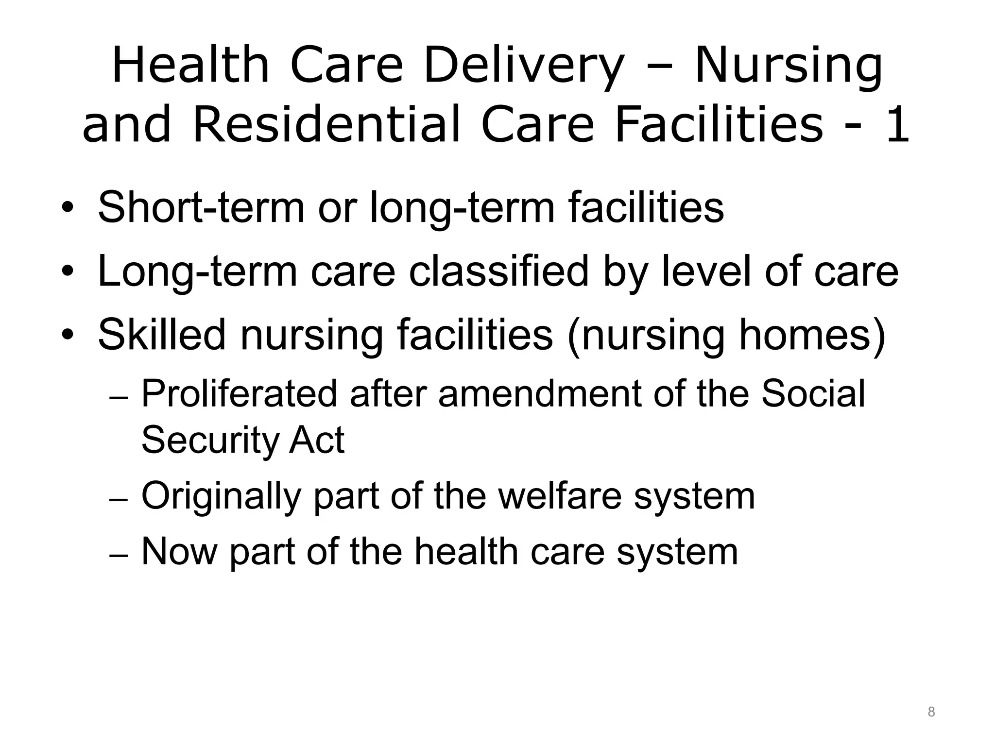 Introduction to and History of Modern Healthcare in the US - Lecture A ...