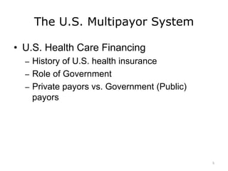 Financing Healthcare (Part 1) Lecture A | PPTX