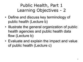 Public Health (Part 1) Lecture A | PPTX