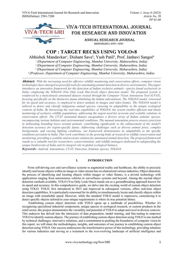 COP : TARGET RECKS USING YOLOv8 Android | PDF