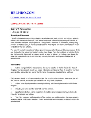 Comp 220 ilab 7 of 7 | DOCX