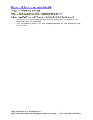 Comp 220 lab 3 | DOCX