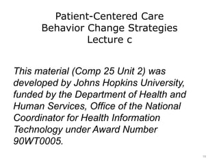 Patient Centered Care | Unit 2c Lecture | PPT