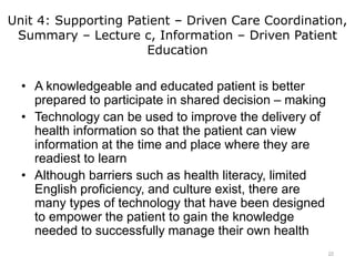 Patient Centered Care | Unit 4c Lecture | PPTX
