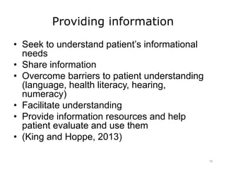 Patient Centered Care | Unit 5a Lecture | PPTX