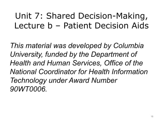 Patient Centered Care | Unit 7b Lecture | PPT