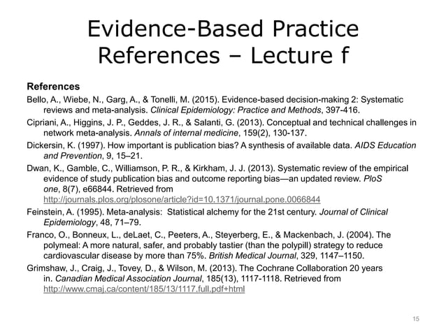 Evidence Based Practice Lecture 6_slides | PPT