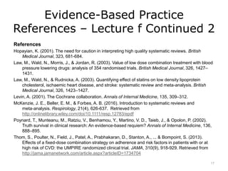 Evidence Based Practice Lecture 6_slides | PPT