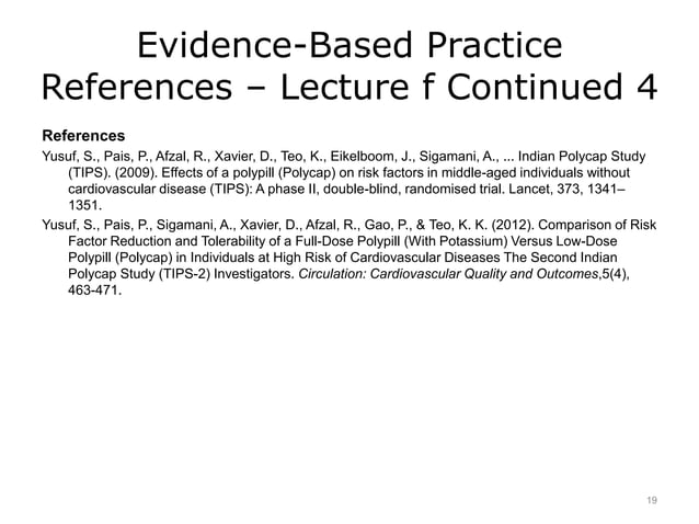 Evidence Based Practice Lecture 6_slides | PPT