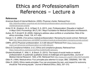 Ethics & Professionalism_lecture 1_slides | PPTX