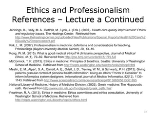Ethics & Professionalism_lecture 1_slides | PPTX