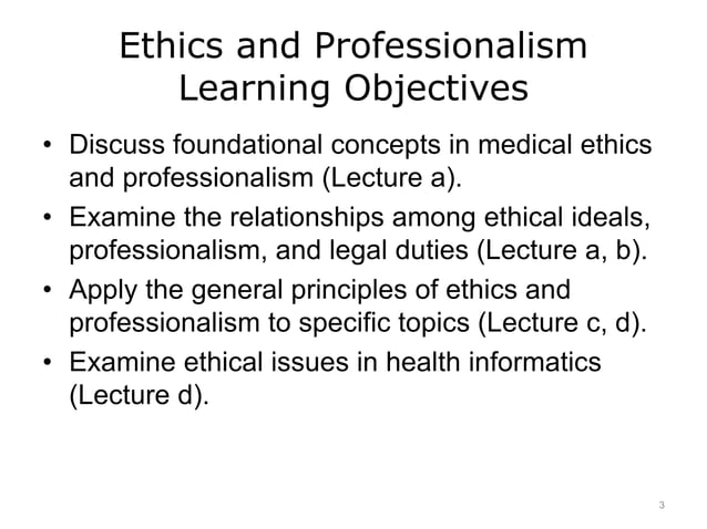 Ethics & Professionalism_lecture 1_slides | PPT